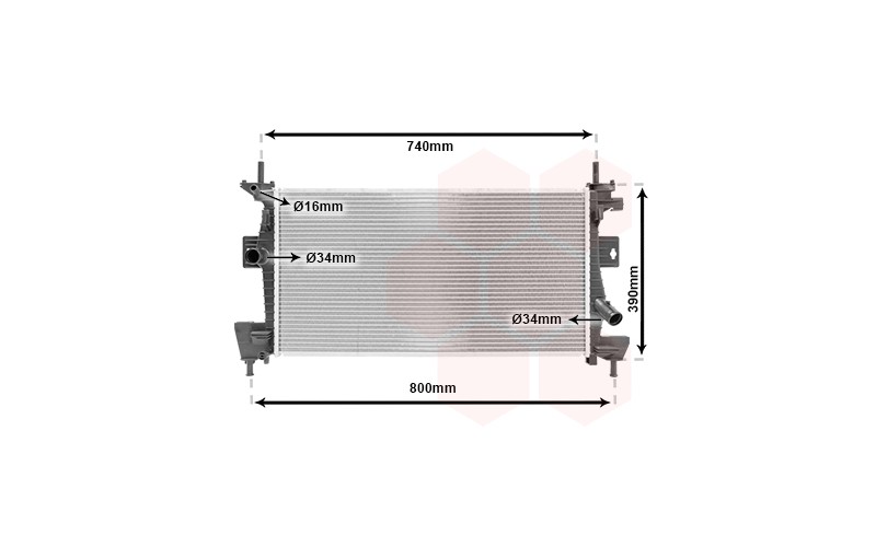 Focus 2014-2018 Radiator benzine 1.6 Ti / 1.6 Flxifuel / Electric ...