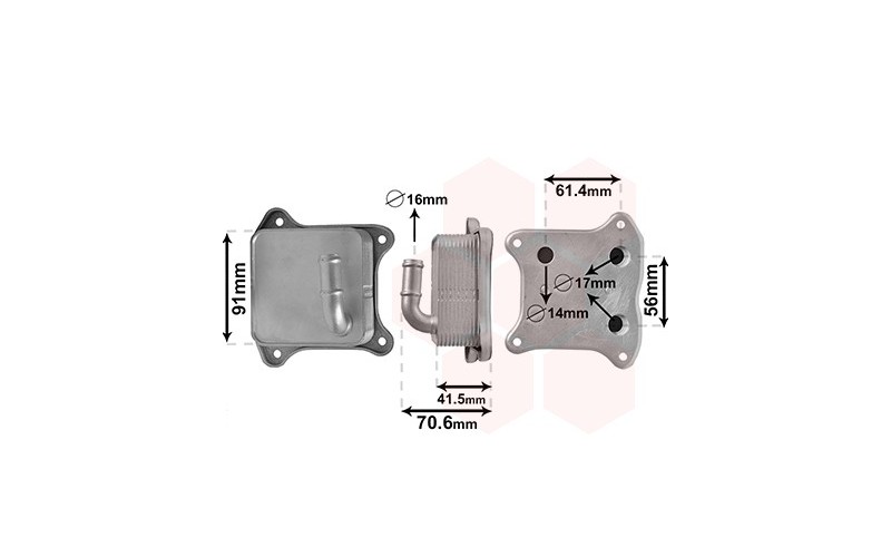 Oliekoeler voor motor 1.2 TSi geschikt voor Polo 6R 2009-2014