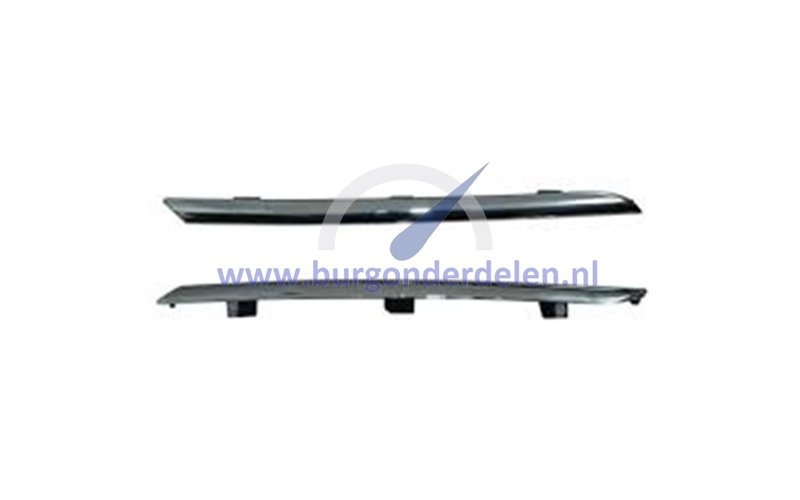 Clio Grill lijst naast embleem set links en rechts chroom - Burg Onderdelen