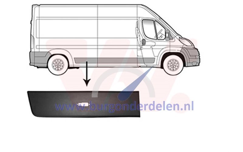 Ducato Sierlijst rechts achter voor achterwiel met gat voor licht ...