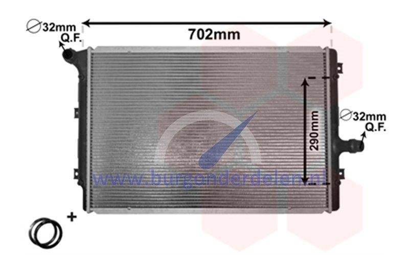 Golf 5 Radiator diesel 2.0 TDi brazed - Burg Onderdelen